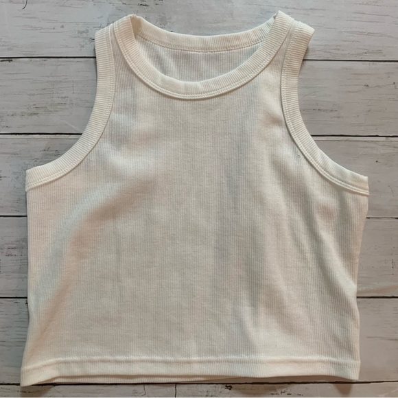 Tops | Basic White Cropped Tank Top | Poshmark